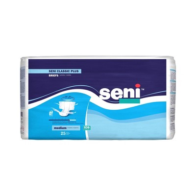 Seni Super Incontinence Briefs, Heavy Absorbency, Unisex, Small, 25 ...