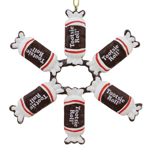 Northlight 4" Tootsie Roll Original Candy Snowflake Christmas Ornament ...