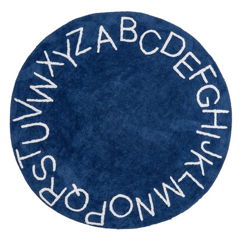 Nuloom Kids Washable Round Alphabet Indoor Area Rug, Size Round 4 ...
