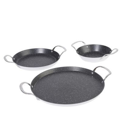 Curtis Stone 3-piece Dura-Pan Nonstick Nesting Skillet Set Refurbished ...