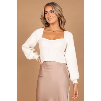 Gia Sweetheart Neck Bell Sleeve Knit Sweater : Target
