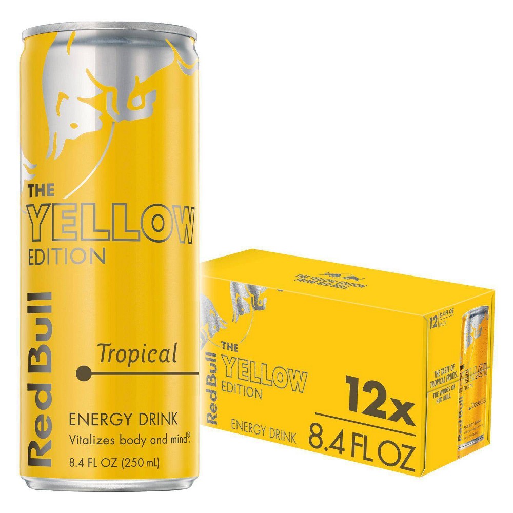 UPC 611269192230 - Red Bull Yellow Edition Energy Drink Tropical 80mg ...
