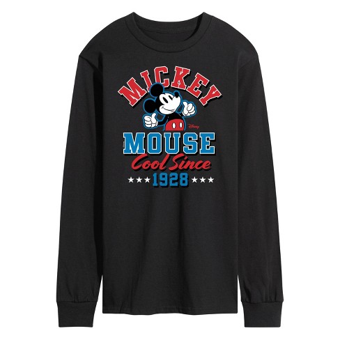 Men's Disney Mickey Mouse Long Sleeve Graphic T-shirt - Black - Medium ...