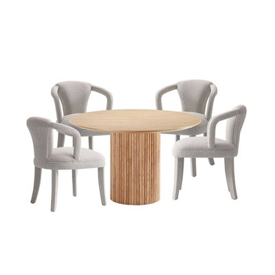 Home Design 7pc Reston Dining Set Silver : Target
