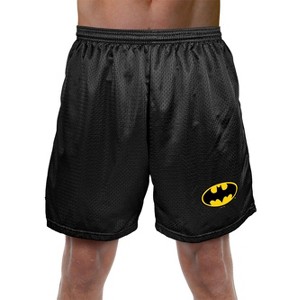 Men's Batman Classic Bat Shield Logo Adult Athletic Gym Shorts 7 inch ...
