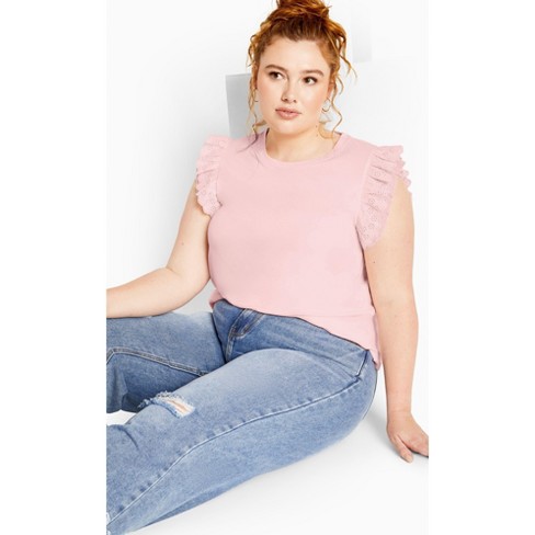 Women's Plus Size Darcy Top - Blush | City Chic : Target