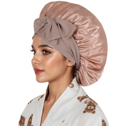 Anna-kaci Silk Bonnet For Sleeping Satin Lined Hair Bonnet With Long ...