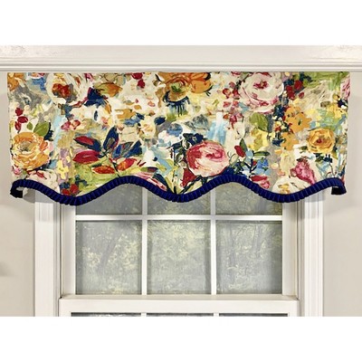 Martella Ruffled Provance 3" Rod Pocket Valance 50" X 16" Multicolor By ...