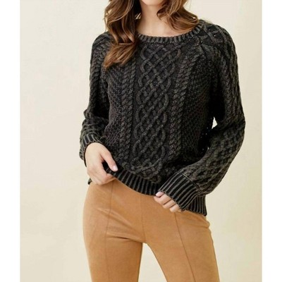 Women's Angie Cable Knit Sweater - mystree : Target