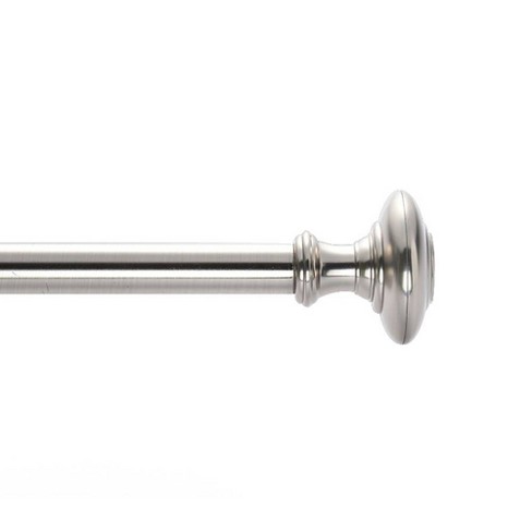 Drapery Single Rod Set Finials Traditional Brushed Nickel - Lumi Home ...