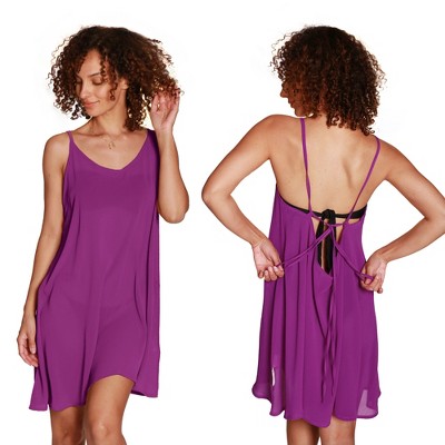 Women’s Chiffon Backless Cover-up Dress, Beach Mini Sundress, Perfect ...