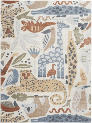 Nourison Kids Washable Safari Animals Indoor Rug : Target