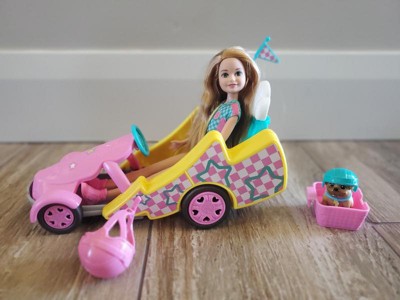 Barbie Stacie Racer Doll With Go-kart Toy Car, Dog, Accessories ...