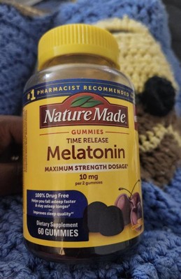 Nature Made Time Release Melatonin Max Strength 10mg Gummies - 60ct ...