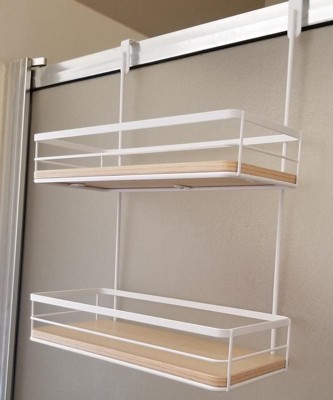 Over The Cabinet Tiered Shelves With Wood Brushed Nickel - Brightroom ...
