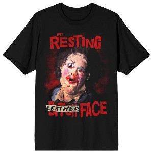 Texas Chainsaw Massacre My Resting Leatherface Face Men's Graphic Tee ...