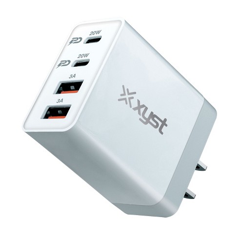 Xyst™ 35-watt 4-port Usb-a And Usb-c® Wall Charger In White : Target