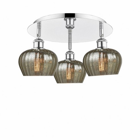 Innovations Lighting Fenton 3 - Light Flush Mount In Polished Chrome ...
