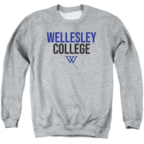Campus Lab Wellesley College Official Stacked Adult Crewneck Sweatshirt ...
