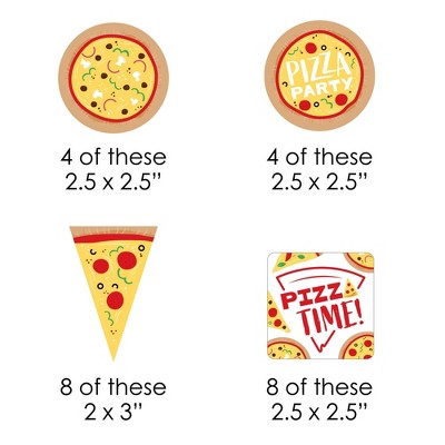 Big Dot Of Happiness Pizza Party Time - Diy Shaped Baby Shower Or ...