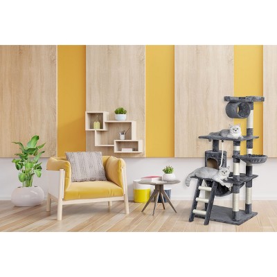 Go Pet Club 48" Classic Cat Tree Condo With Sisal Covered Posts F06 ...