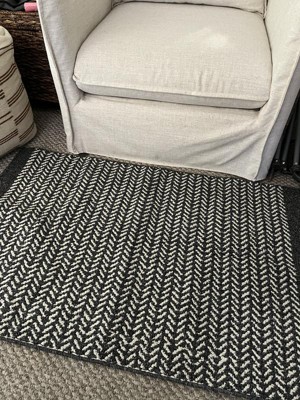 4'x6' Herringbone Rug Gray - Threshold™ : Target