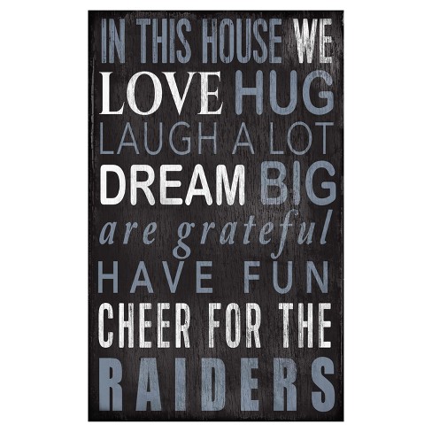 Nfl Las Vegas Riders Fan Creations In This House Sign : Target