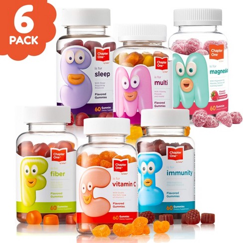 Chapter One By Zahler Starter-kit 6 Pack Of Kid's Gummies - 360 Total ...