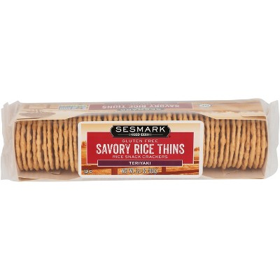 Sesmark Rice Thins Brown Rice Snack Crackers - Case Of 12/3.5 Oz : Target