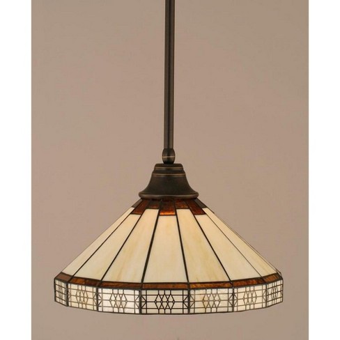 Toltec Lighting Any 1 - Light Pendant In Dark Granite With 15" Honey ...