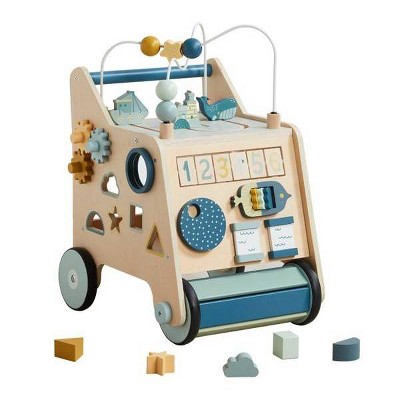 Wonder & Wise Wooden Busy Baby Activity Push Walker Toy : Target