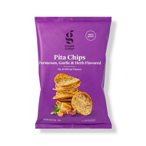 Parmesan, Garlic & Herb Pita Chips - 8oz - Good & Gather™ : Target