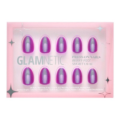 Glamnetic Press-on Women's Manicure Fake Nails - Berry Fizz - 30ct ...