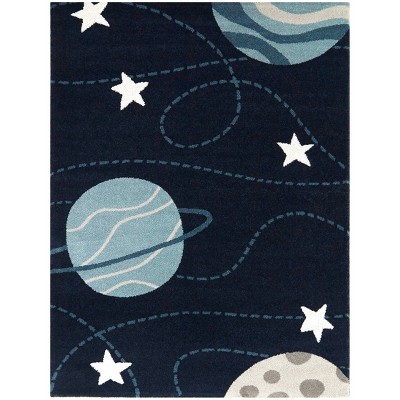 Balta Rugs 4'4"x6' Kids' Astrid Space Blue: Outer Space Rug, Bedroom ...