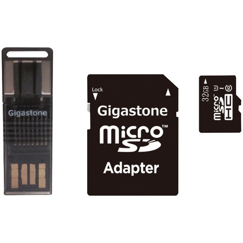 Gigastone® Prime Series Microsd™ Card 4-in-1 Kit (32 Gb) In Black : Target