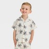 Grayson Mini Toddler Boys' Short Sleeve Palm Tree Printed Woven Gauze ...