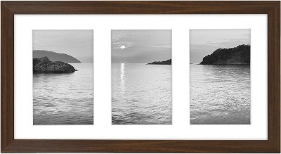 Americanflat 8x16 Collage Picture Frame In Walnut - Display Three 4x6 ...