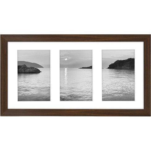 Americanflat 8x16 Collage Picture Frame In Walnut - Display Three 4x6 ...