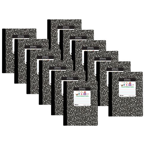 C-line® Composition Notebook, Primary Ruled, Black Marble, Pack Of 12 ...