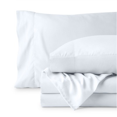 White Full Xl Ivy Union Microfiber Sheet Set - Breathable - Deep Pocket ...