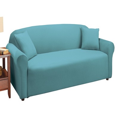 Collections Etc Double Diamond Stretch Furniture Cover Sofa Chocolate ...