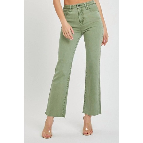 Women's High Rise Raw Hem Straight Leg Jeans - Risen 3x : Target