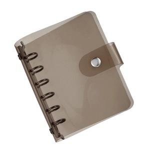 Unique Bargains Snap Button Closure 6 Rings Notebook Folder Soft Binder ...