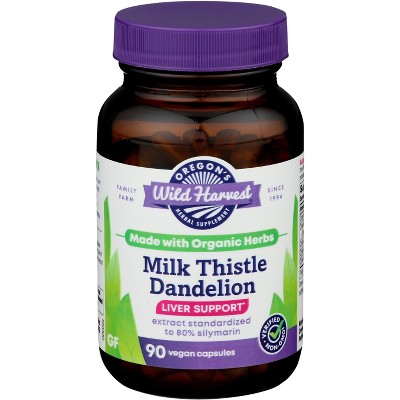 Oregon's Wild Harvest Milk Thistle Dandelion - 90 Capsules : Target