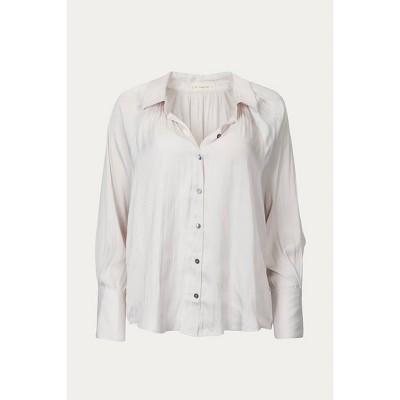 Women's Pleated Button-down Satin Shirt - By Together M : Target