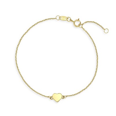 Heart Charm Bracelet 14k Gold - In Season Jewelry : Target