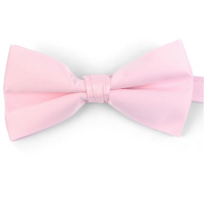 Thedappertie Men's Light Pink Color 2.5 W And 4.5 L Inch Pre-tied Adjustable Bow Ties : Target