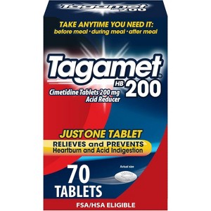 Tagamet - HB 200mg Cimetidine Acid Reducer & Heartburn Relief, 70 Count ...