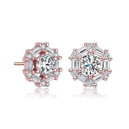 Stylish Halo Stud Earrings With A Gleaming Design And Sparkling Detail ...