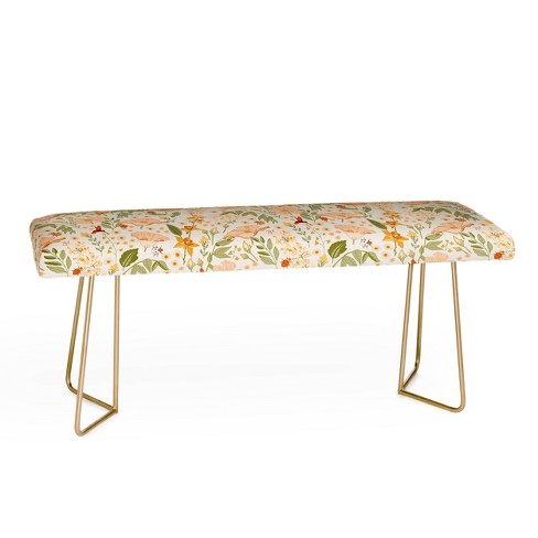 Iveta Abolina California Spring Bench Beige/gold - Deny Designs: Faux ...